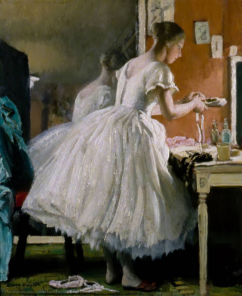 Reproduções De Belas Artes O sapato de ballet por Dame Laura Knight ...