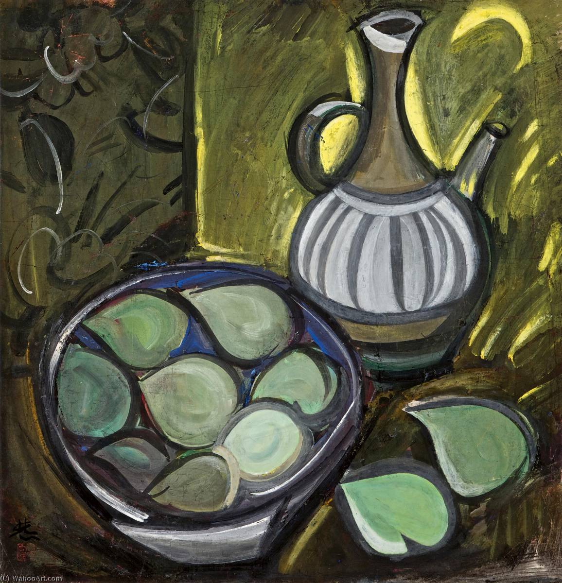 VASE E FRUITAS por Lin Fengmian Lin Fengmian | WahooArt.com