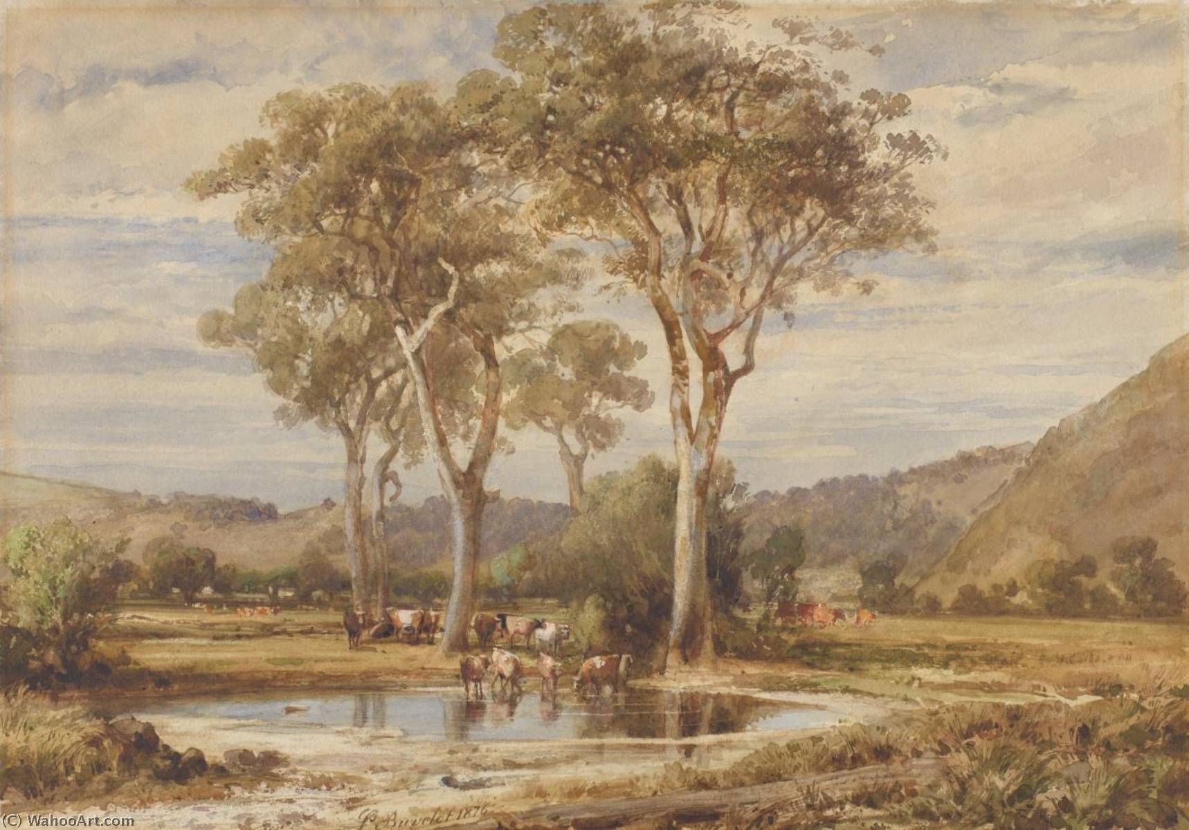 Reproduções De Pinturas Paisagem, 1868 por Louis Buvelot (1814-1888 ...