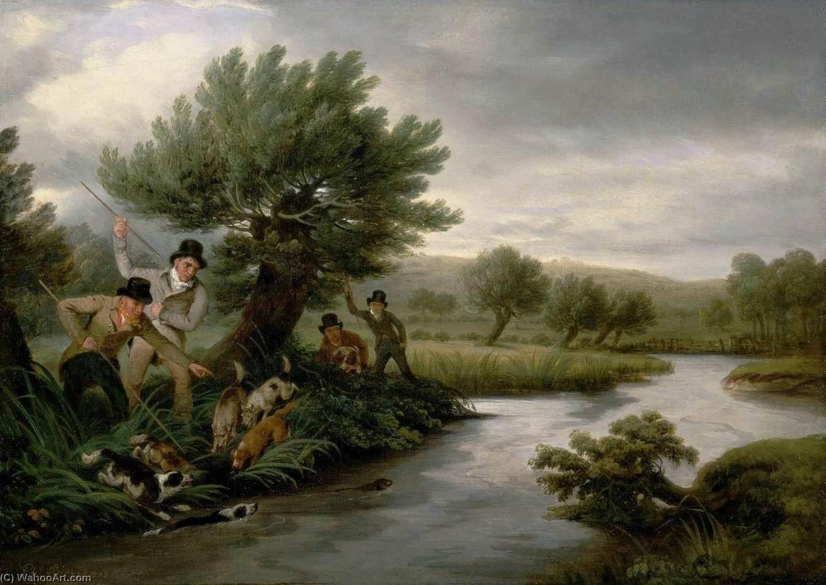 Ordem Reproduções De Arte Lançando a lontra, 1805 por George Philip ...