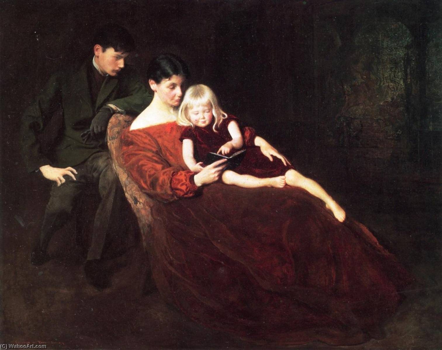 Obter Reproduções De Belas Artes Um grupo familiar, 1907 por George De ...