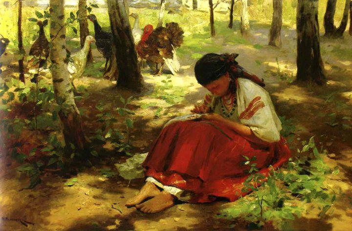 Obter Reproduções De Belas Artes Na sombra por Nikolai Pimonenko (1862 ...