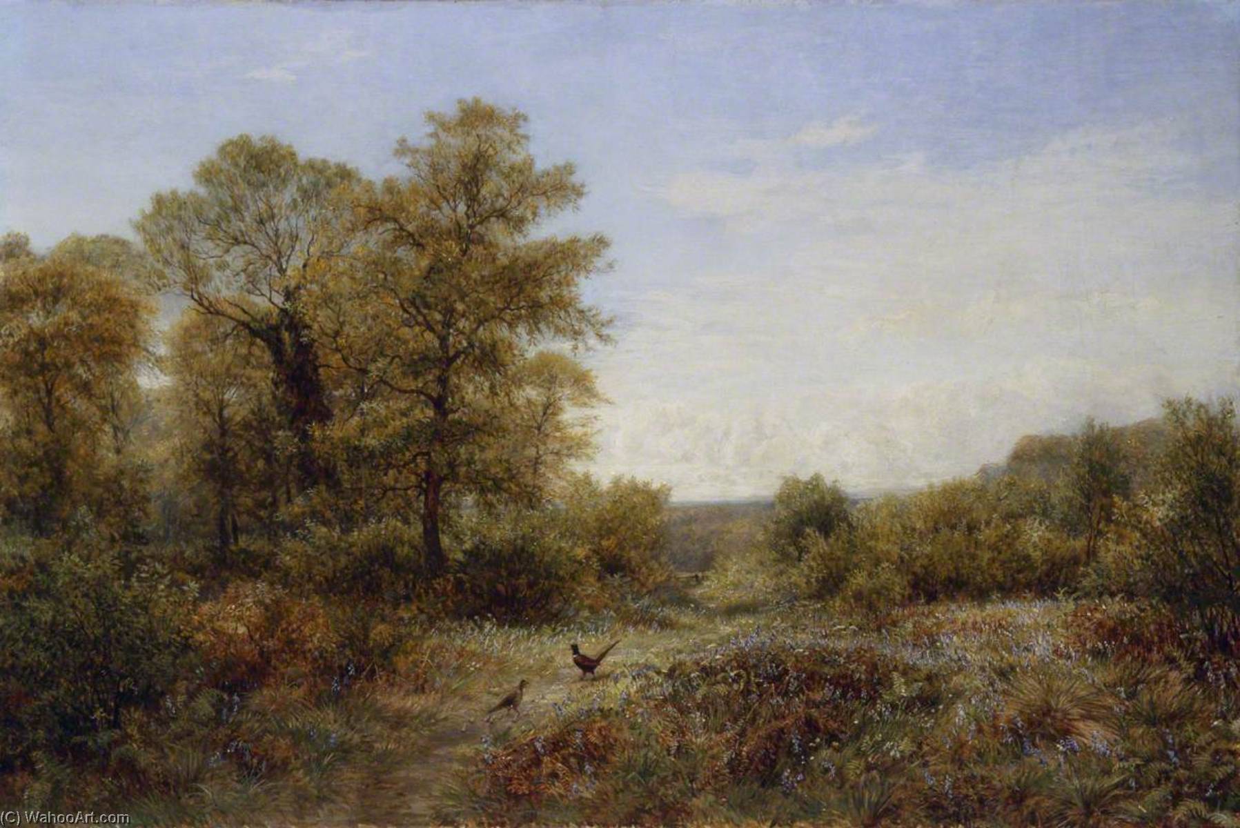 Reproduções De Pinturas | o Pheasant`s Início, 1880 por Charles Thomas ...