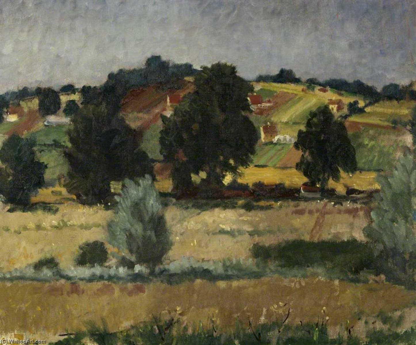 Suffolk Paisagem, 1950 por Robin Darwin (1910-1974) Robin Darwin ...