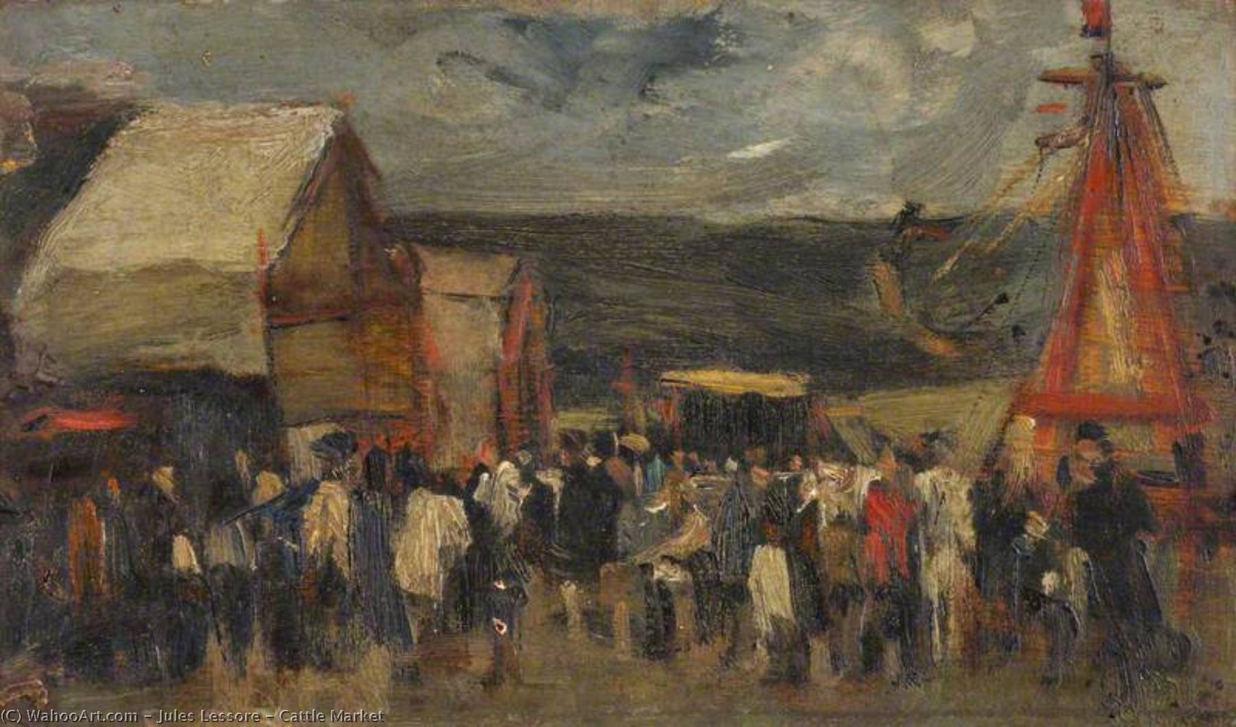 Museu De Reproduções De Arte Mercado de gado por Jules Lessore (1849 ...