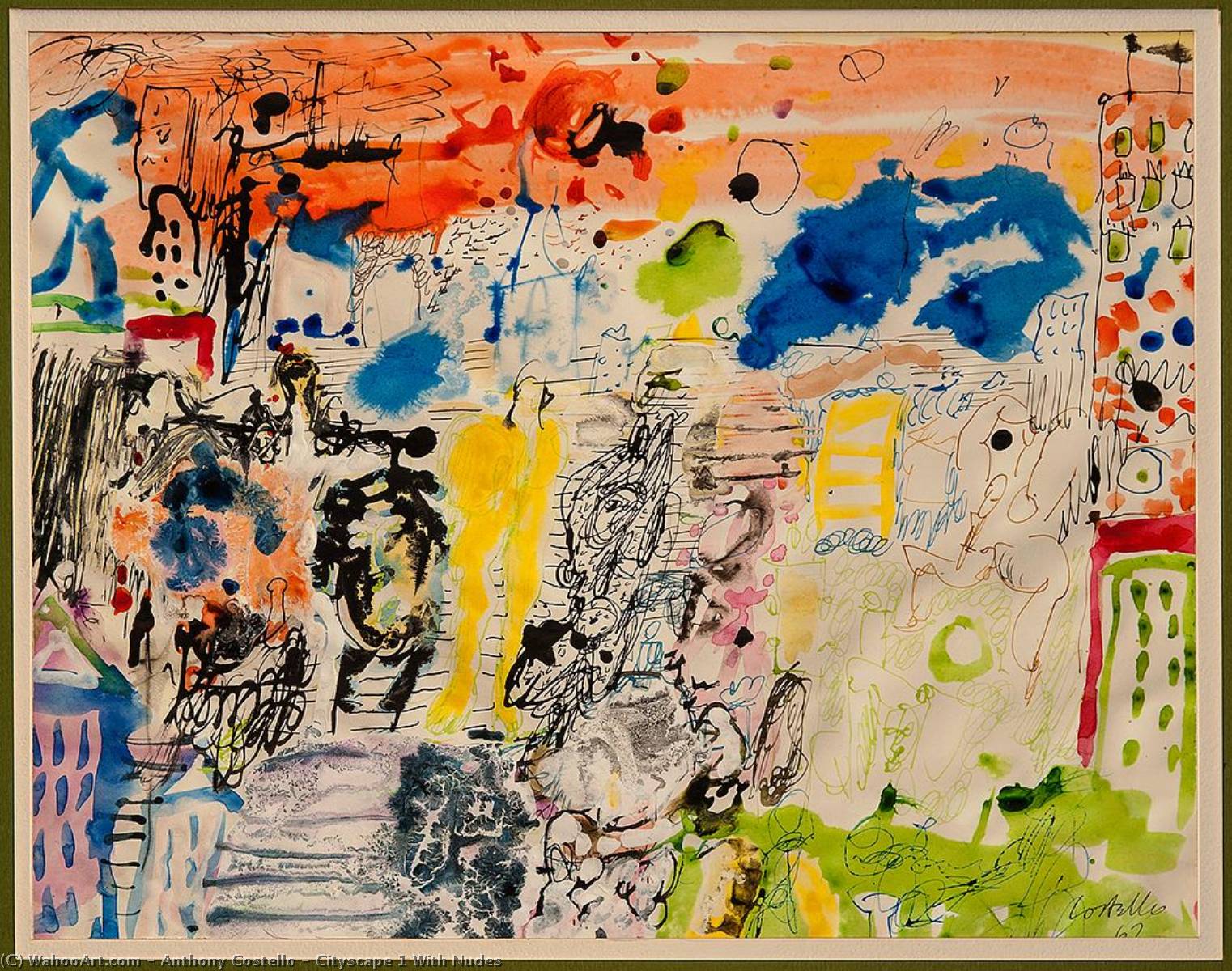Cityscape 1 com nus, 1967 por Anthony Costello Anthony Costello ...