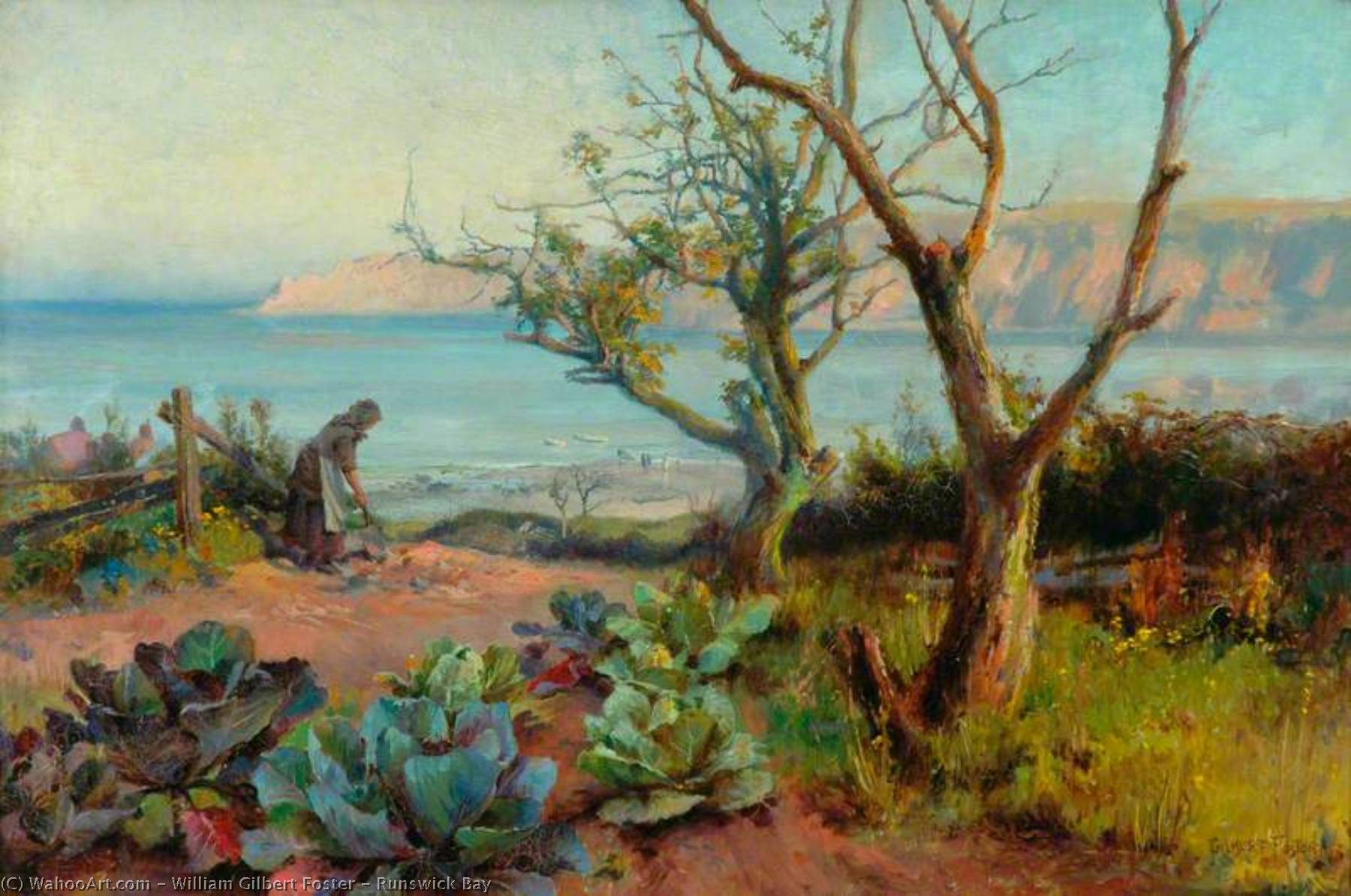 Runswick Bay, 1900 por William Gilbert Foster William Gilbert Foster ...