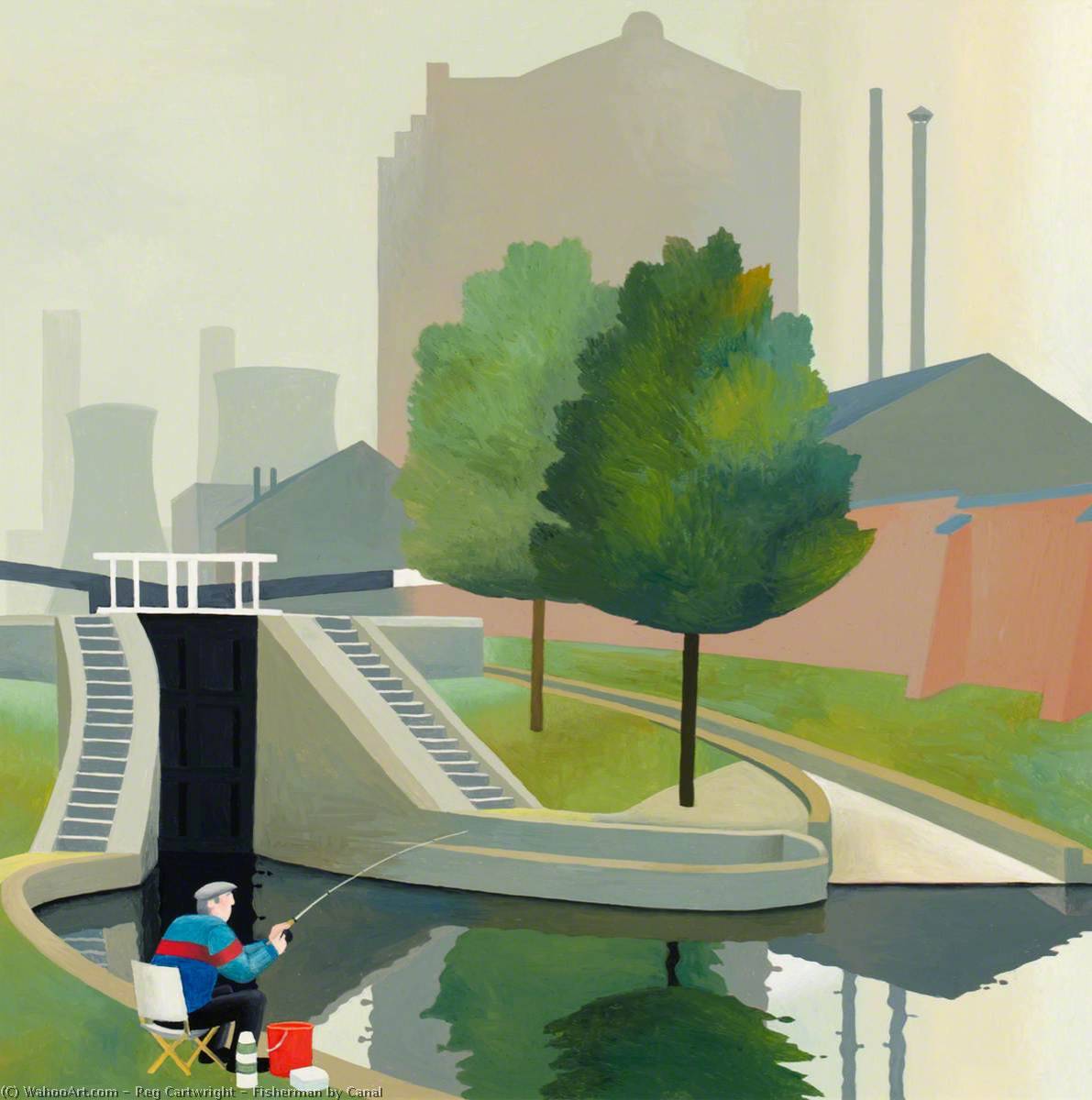 Pescador pelo Canal, 1992 por Reg Cartwright Reg Cartwright | WahooArt.com