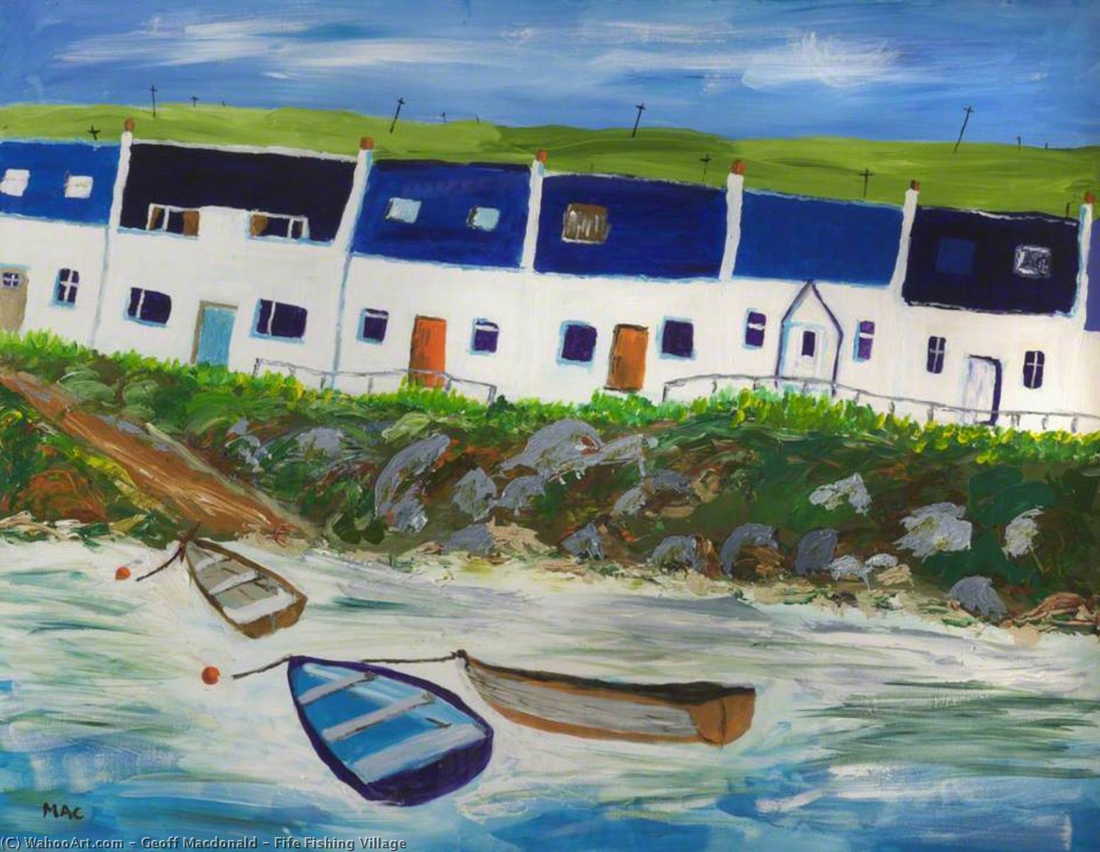 Fife Fishing Village por Geoff Macdonald Geoff Macdonald | WahooArt.com