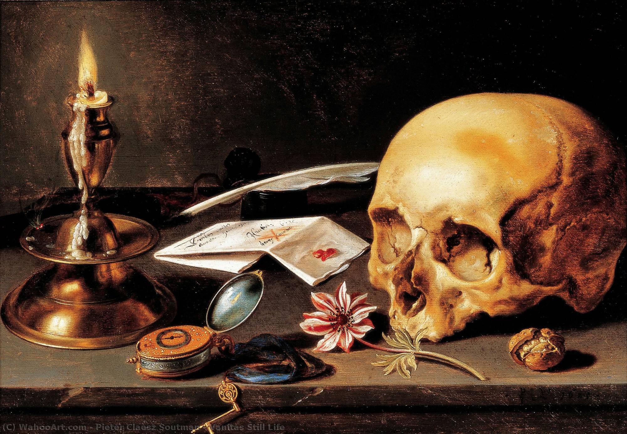 Reproduções De Pinturas Vanitas Still Life, 1625 por Pieter Claesz ...